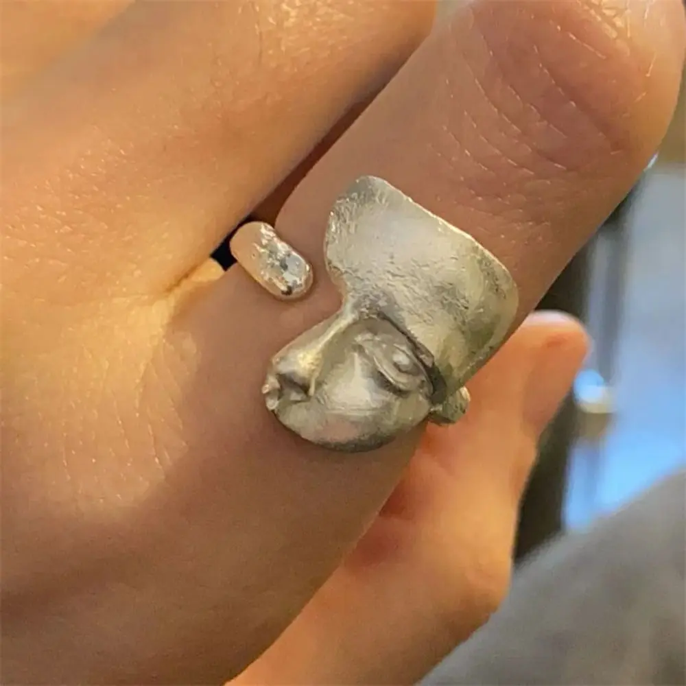 Creative Gold Silver Color Masked Faces Ring Luxury Fashion Mask ...