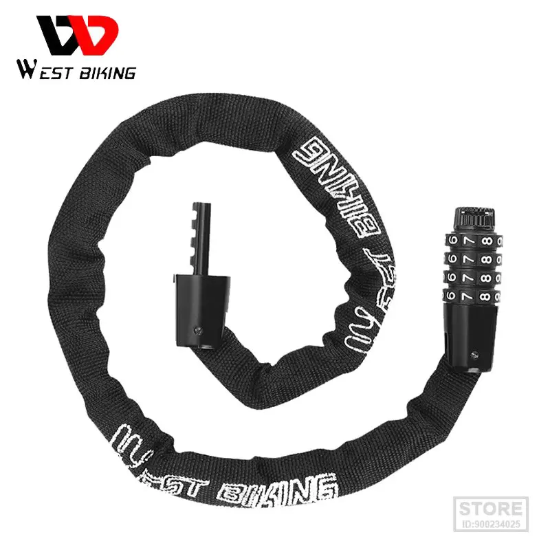 WEST-BIKING-Combination-Bike-Chain-Lock-65-150cm-Portable-Anti-theft-4 ...
