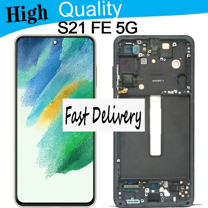 High-Quality-6-4-AMOLED-LCD-with-frame-for-Samsung-S21-FE-5G-Touch ...