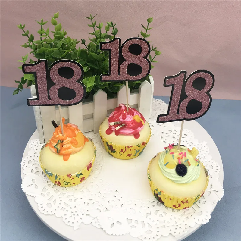 18th Birthday Cupcake Toppers