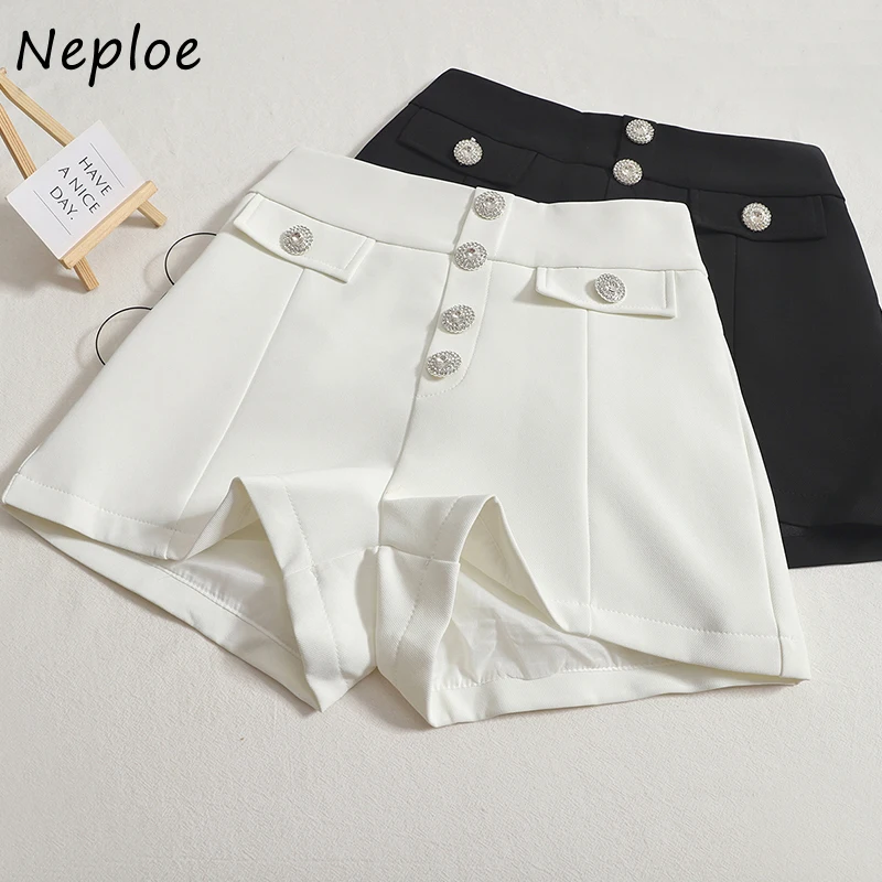 Neploe-Shorts-de-escrit-rio-coreanos-femininos-cintura-alta-elegante ...