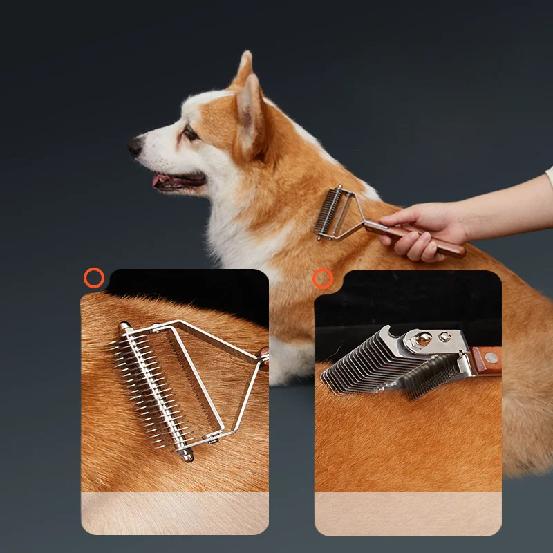 Pet Hair Removal Comb Cat Dog Brush Pet Hair Grooming Tool Puppy Hair ...