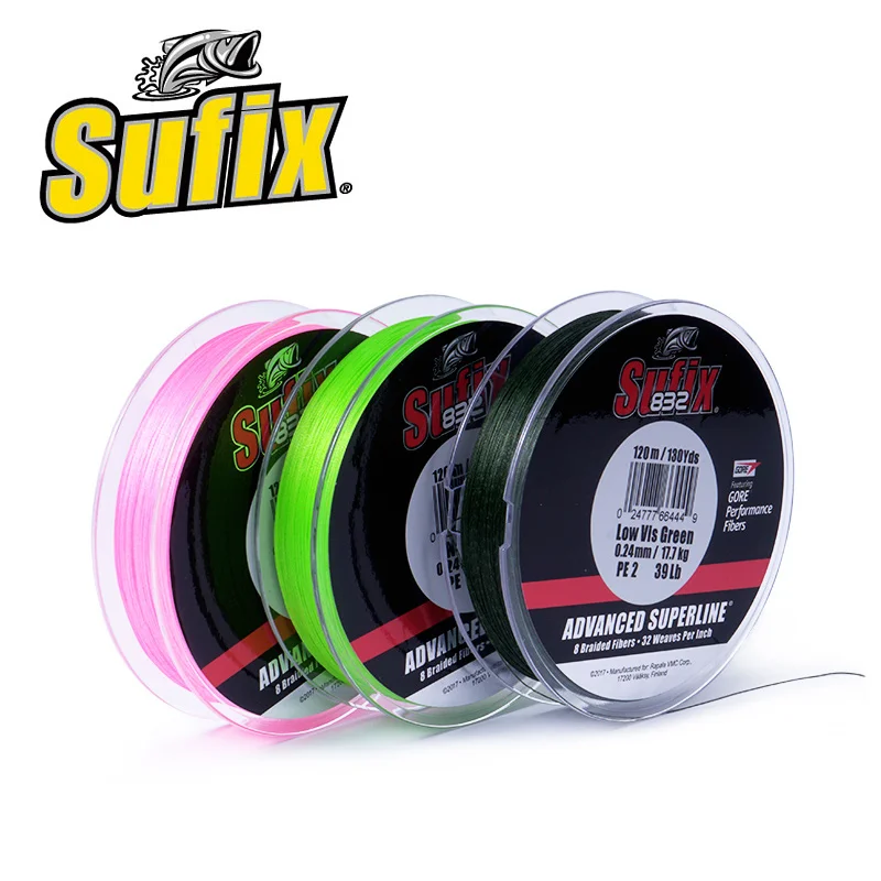 Sufix 832 Braided Fishing Line 120M 250M Advanced Braid 8 Strands 0.1mm-0.48mm 4-80lb ...