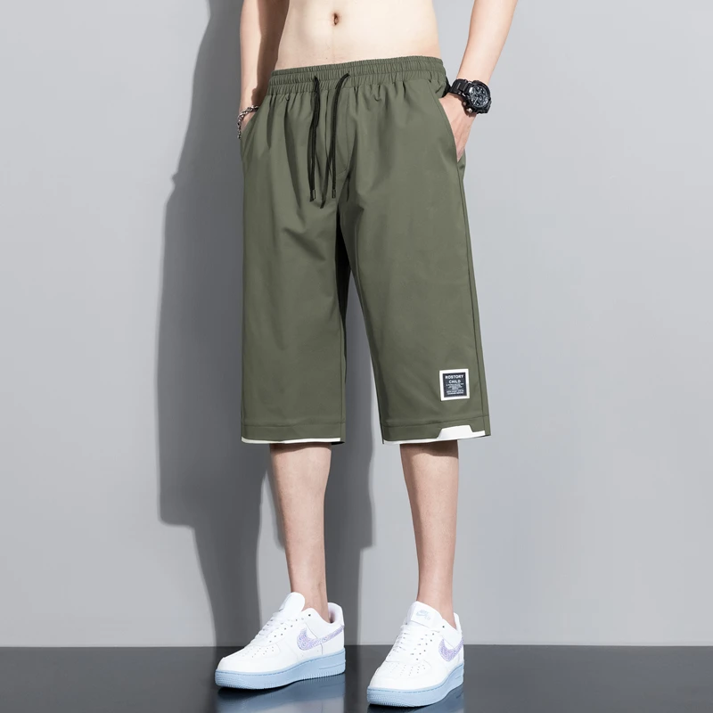 Summer-Men-Casual-Calf-Length-Pants-Ice-Silk-Thin-Solid-Large-Size-8XL ...