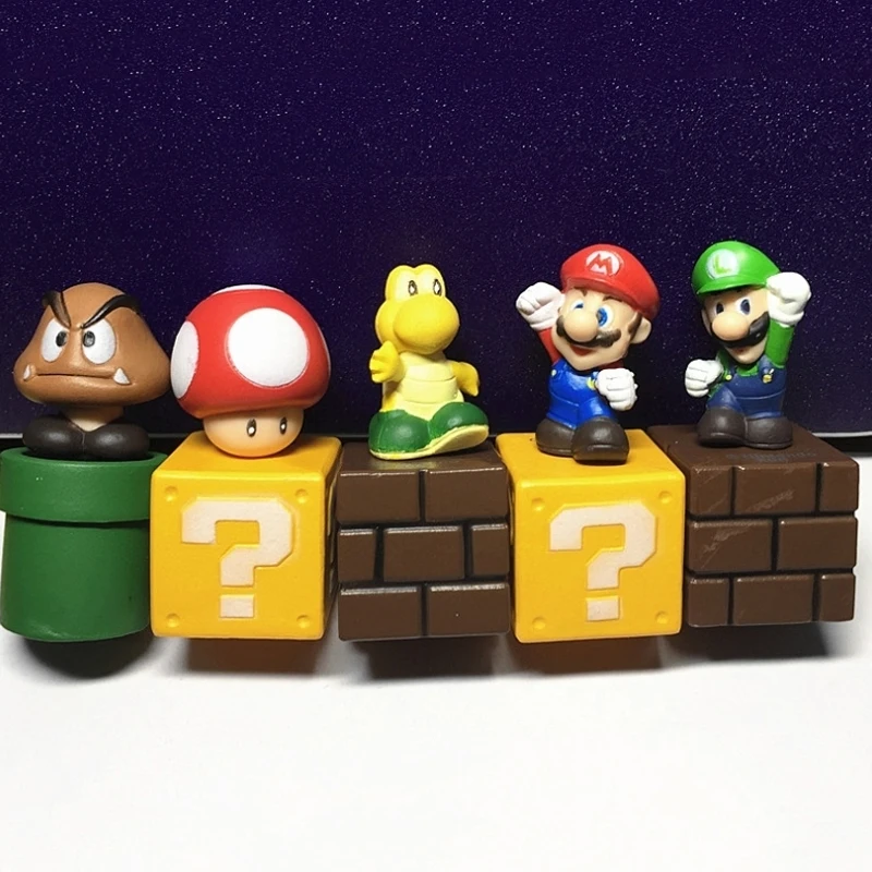 Figuras de Super Mario Bros para niños, lote de 5 unidades de ...