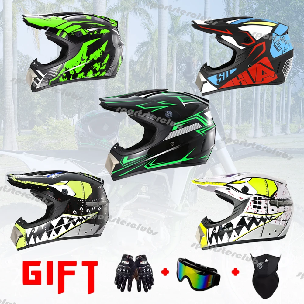 DOT-Certified-Adults-Motocross-Off-road-Full-Face-Helmet-Motorcycle ...