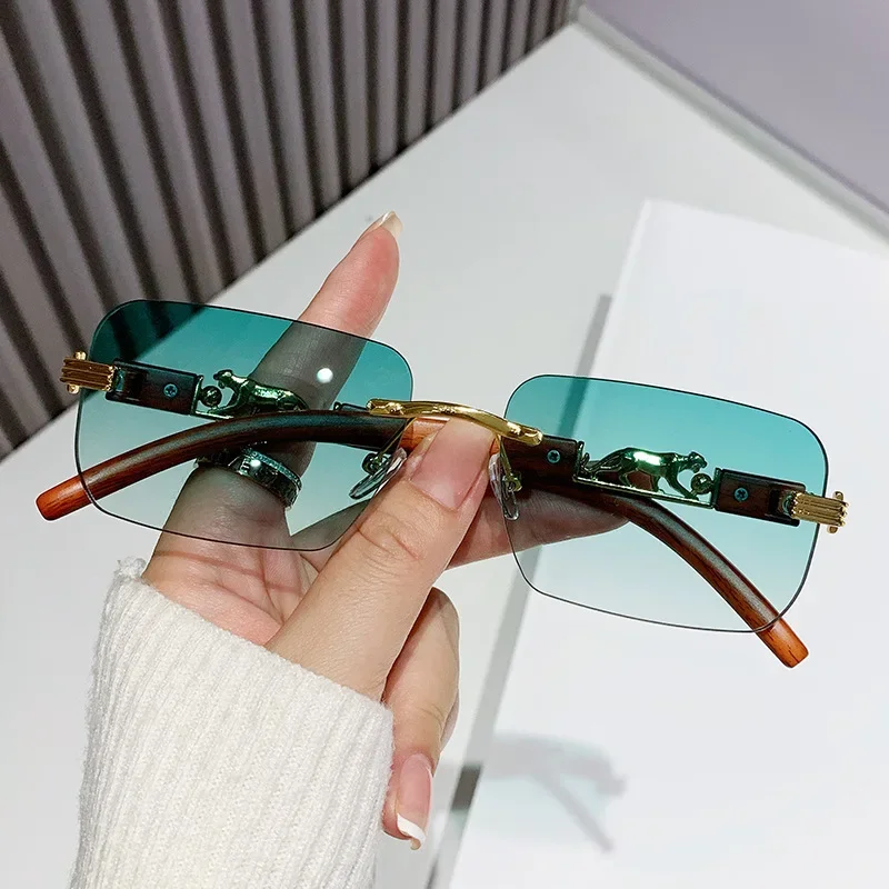 Rectangle Brand Designer Sunglasses Men Women Sun Glasses Wood Frames ...