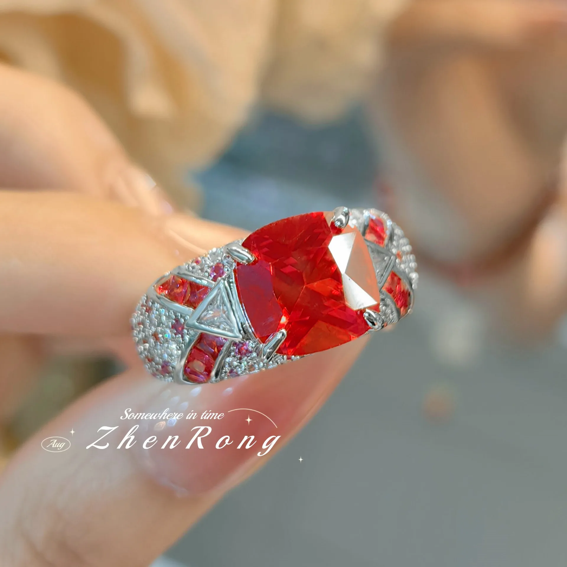 Luxury-Quality-Jewelry-Simulation-Padparadscha-Fanta-Orange-Red-Stone ...