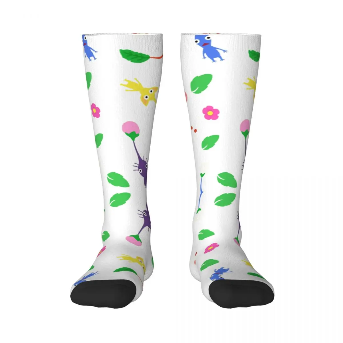 Graphic-Vintage-Cute-Pikmin-Pattern-Adult-Stockings-Good-breathability ...