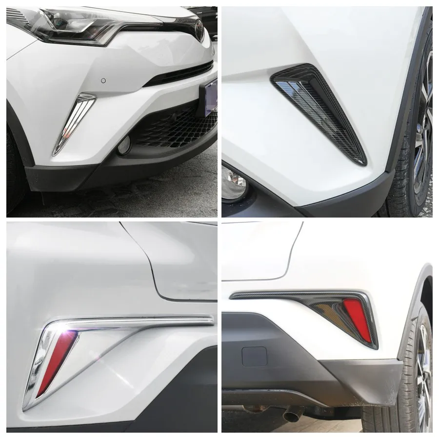 For-Toyota-CHR-C-HR-2017-2020-Front-Rear-Foglight-Lamp-Sticker-Cover ...