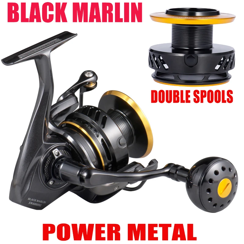 Lurekiller-Double-Spool-Metal-Spinning-Reel-Black-Marlin-SW4000XG ...