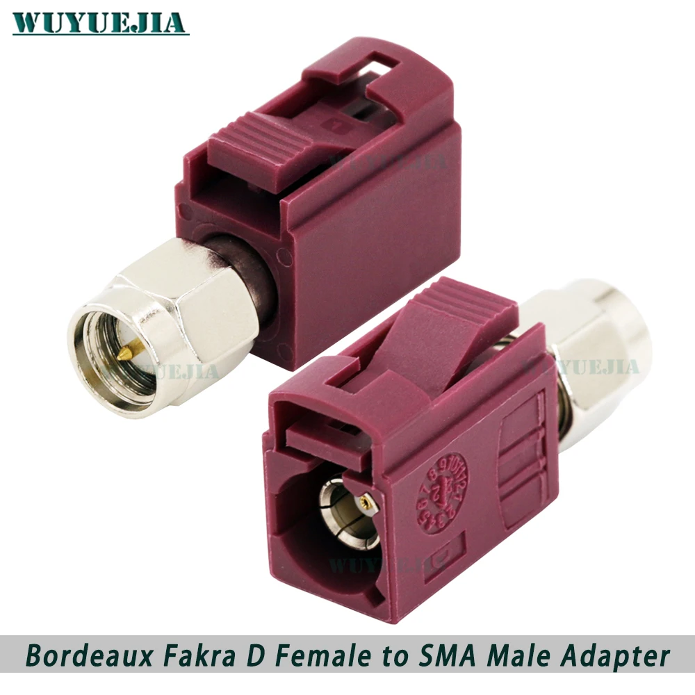 Fakra-to-SMA-Adapter-Bordeaux-red-Fakra-D-Female-Jack-to-SMA-Male-Plug ...