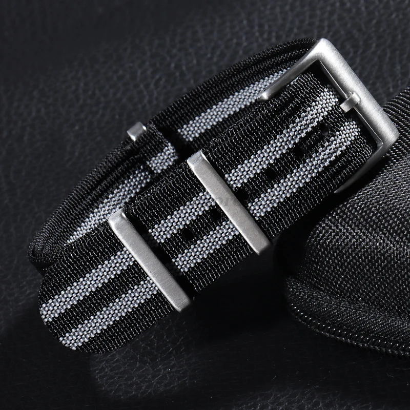 New Ribbed Belt 18mm 20mm 22mm Nylon Watch Band Universal Wristband ...
