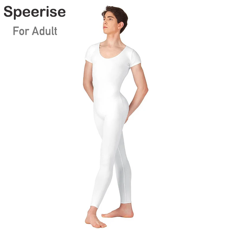 Speerise Men Adult One Piece Unitard Nylon Ballet Dance Costume Full ...