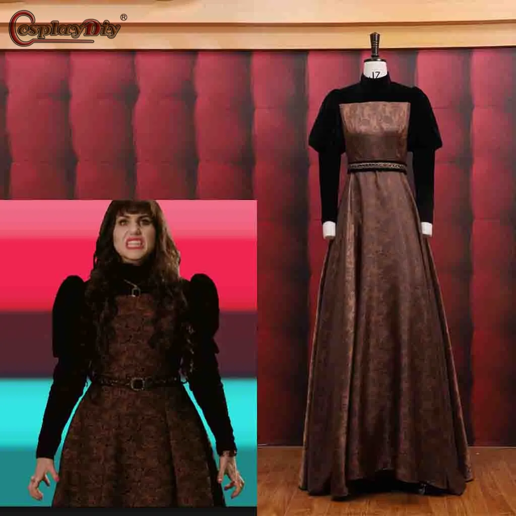 Movie What We Do In The Shadows Nadja Cosplay Costume Stretch Gold ...