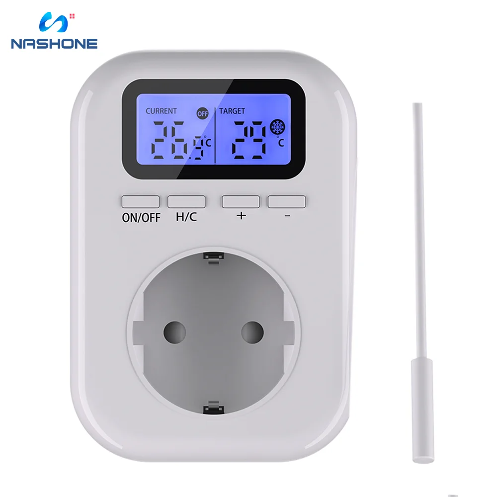 220V-Temperature-Controller-Plug-with-Sensor-Digital-Thermostat-Plug ...