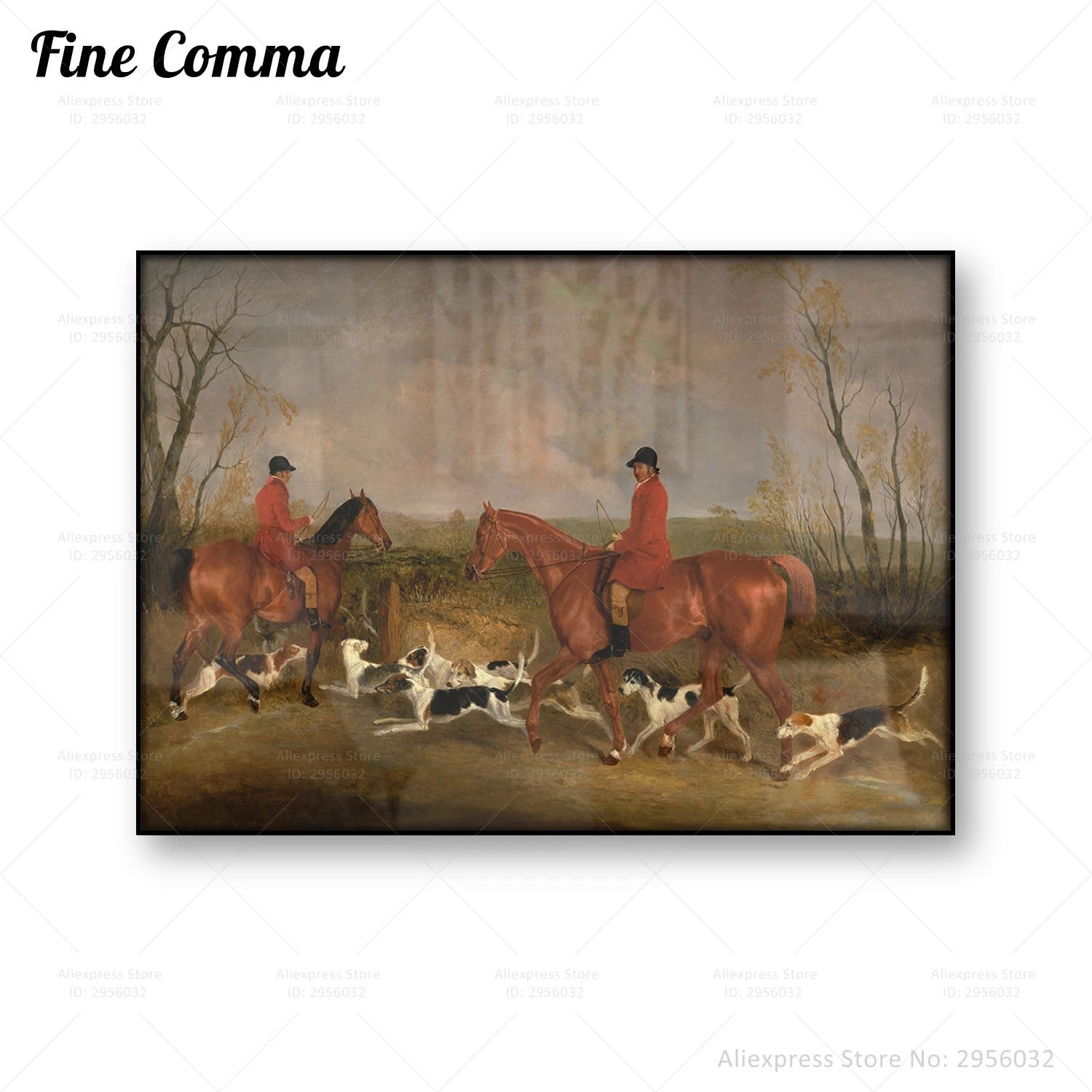 British Fox Hunting Vintage Poster Huntsman Wall Art Canvas Print ...