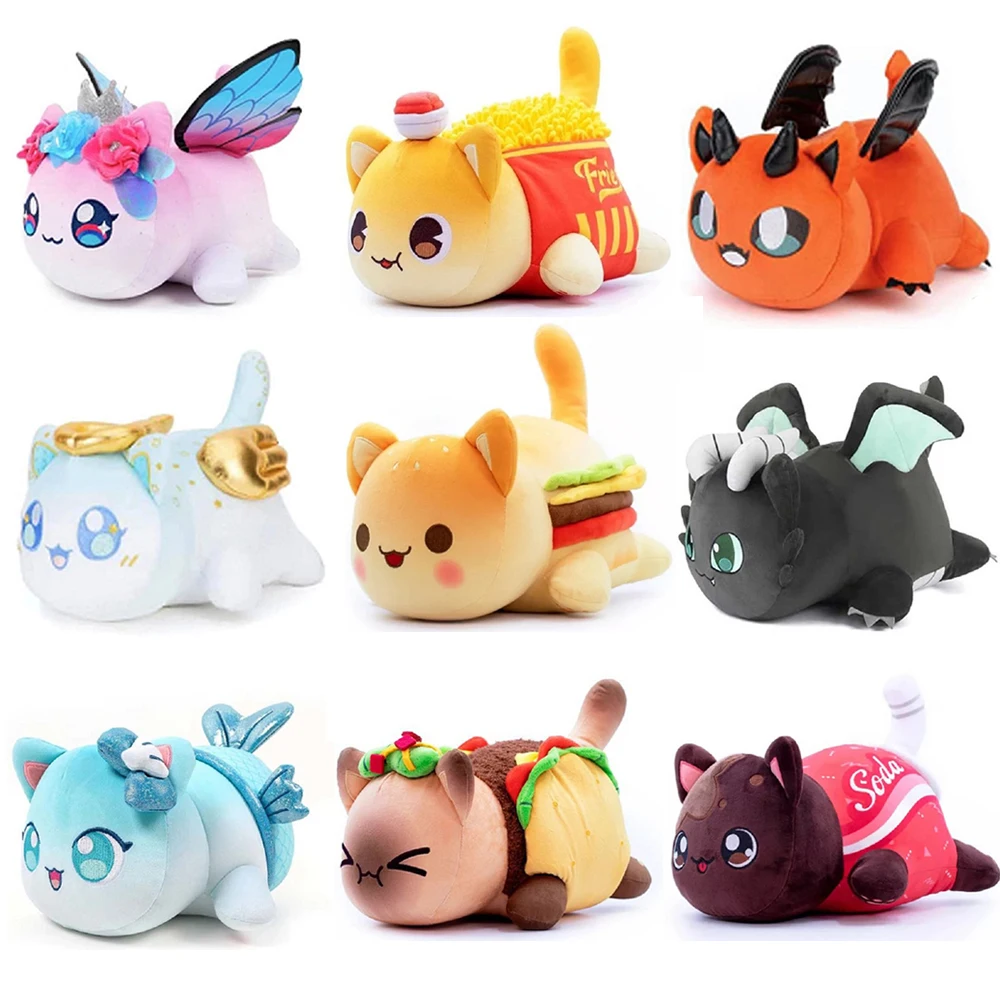 Aphmau-Meow-Meows-Plush-Meemeows-Food-Cats-Plushie-Bunle-Ahpmau-French-Fries-Burger-Pillow-Toys ...