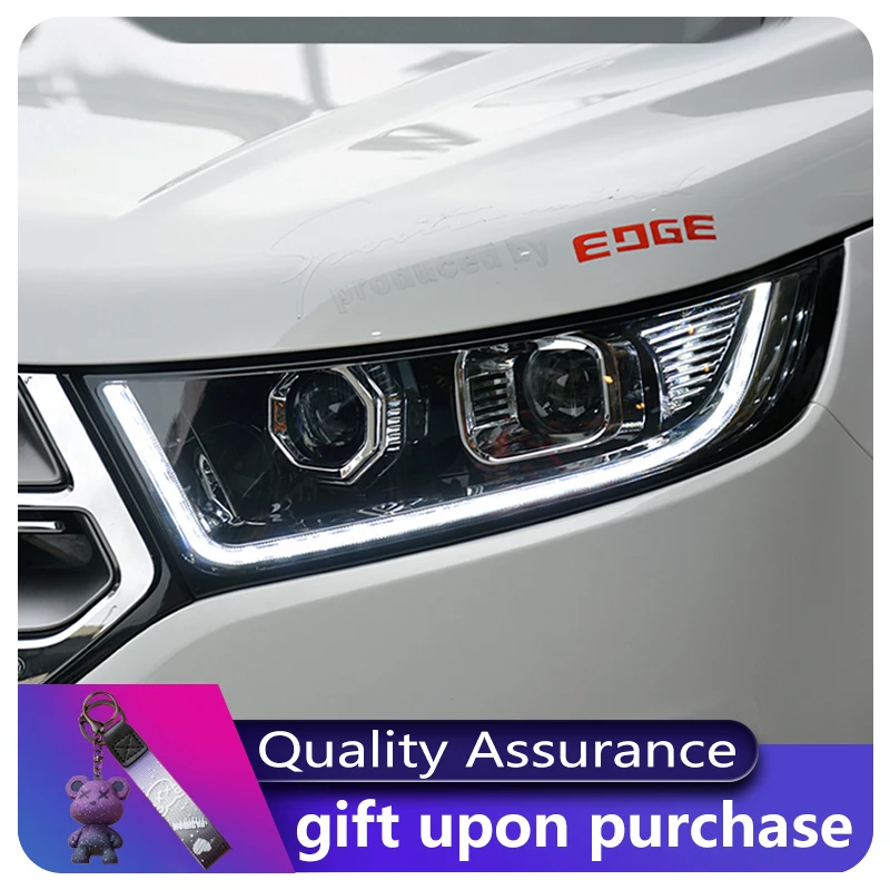For-Car-Ford-Edge-Head-Lamp-2015-2018-Car-Accessory-Fog-Lights-Day ...