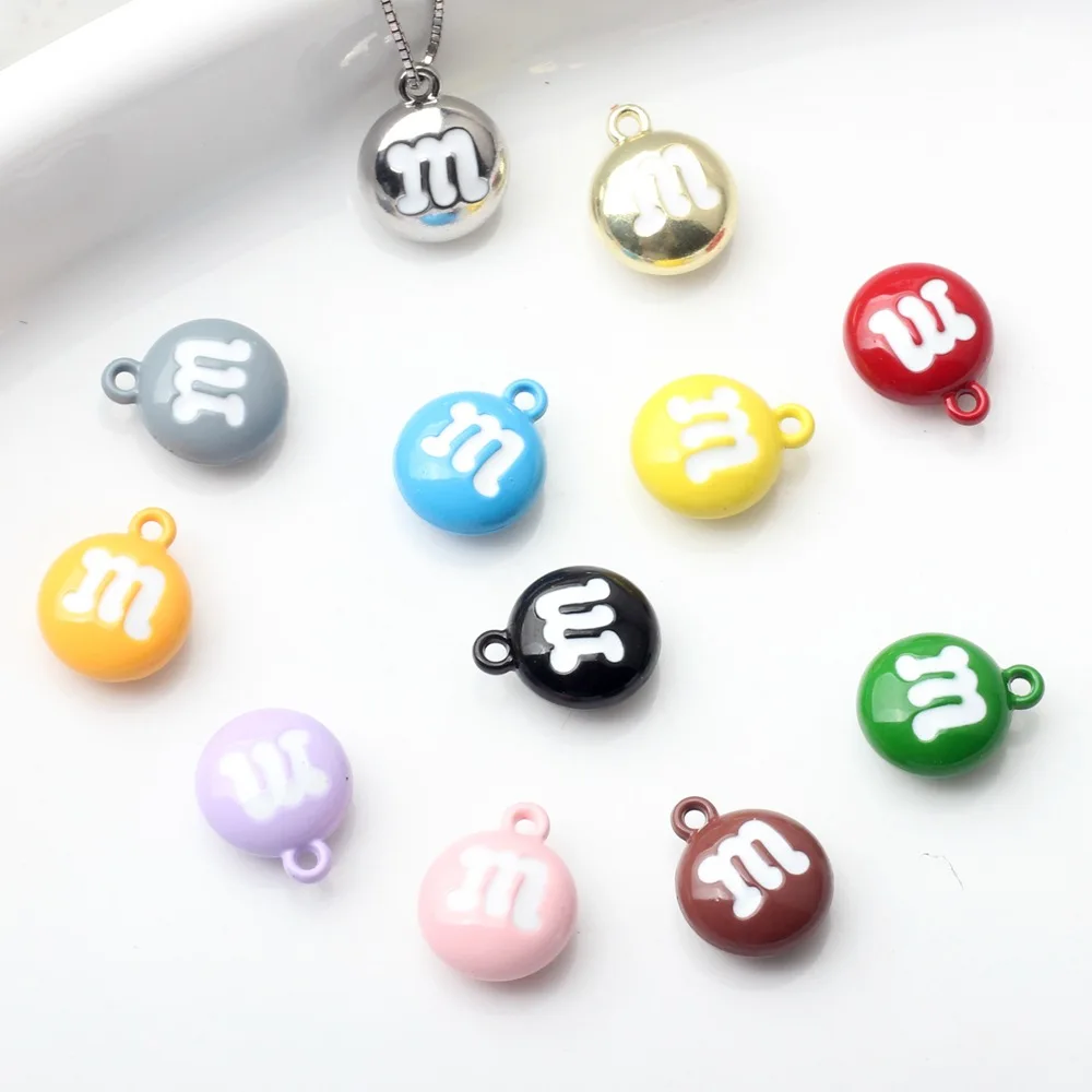Colorful-Enamel-Zinc-Alloy-M-Charms-Pendants-for-DIY-Jewelry-Making ...