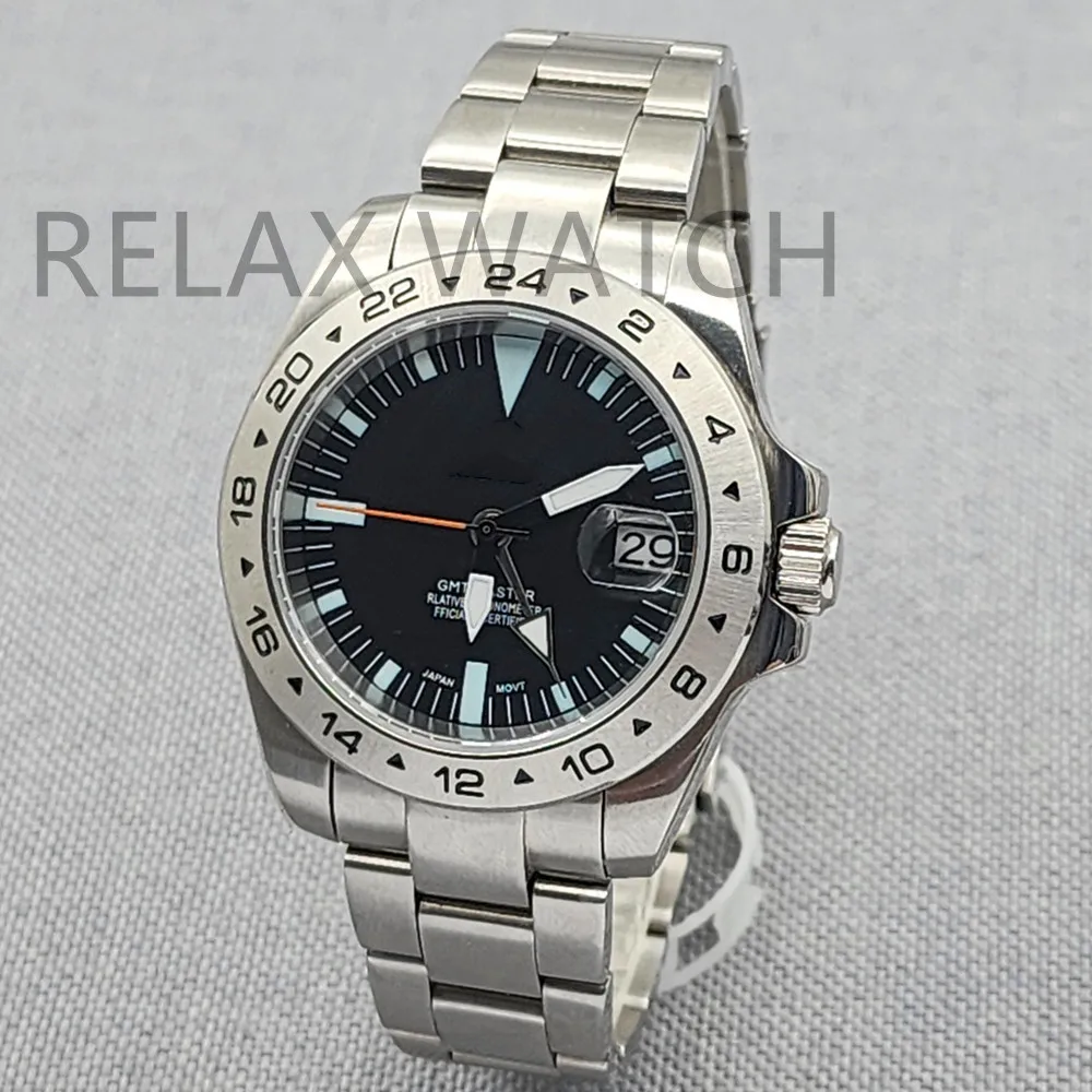 40MM-2-24-Explorer-Style-Dual-Time-Zone-Display-MENS-WATCH-Seiko-NH34 ...