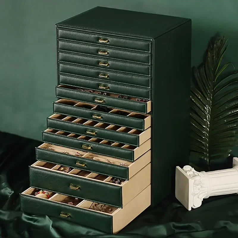 Big-Size-Jewelry-Box-Organizer-for-Women-Leather-Drawer-Jewelry-Boxes ...