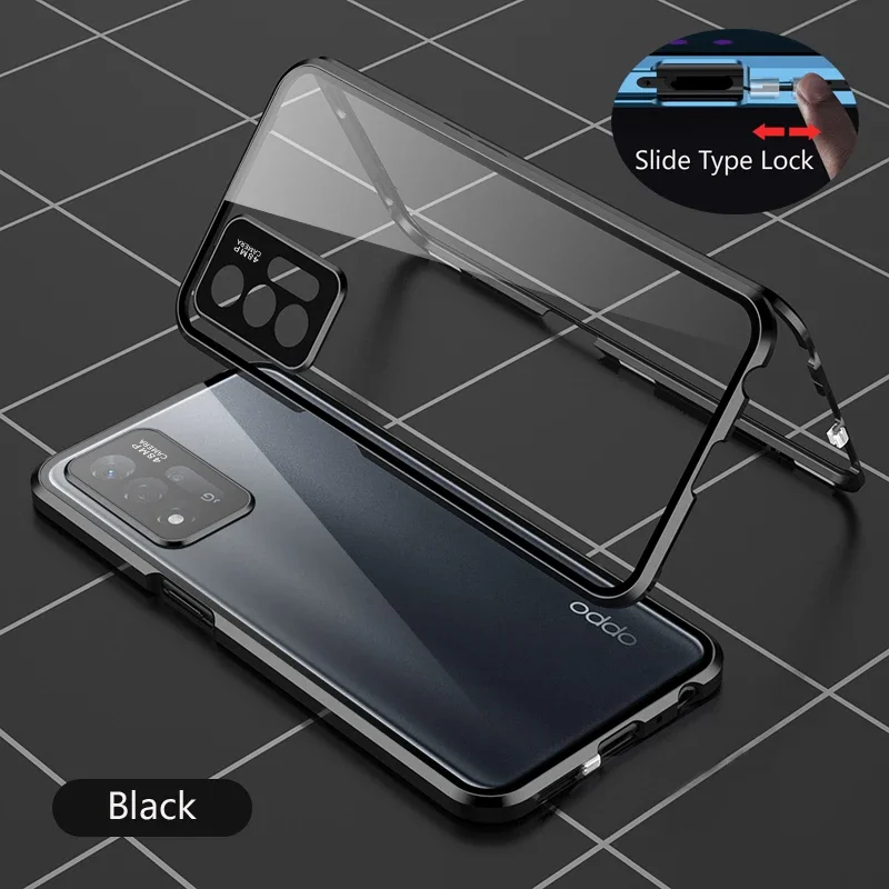 Double Sided Tempered Glass Magnetic Phone Case with Lens Protection ...