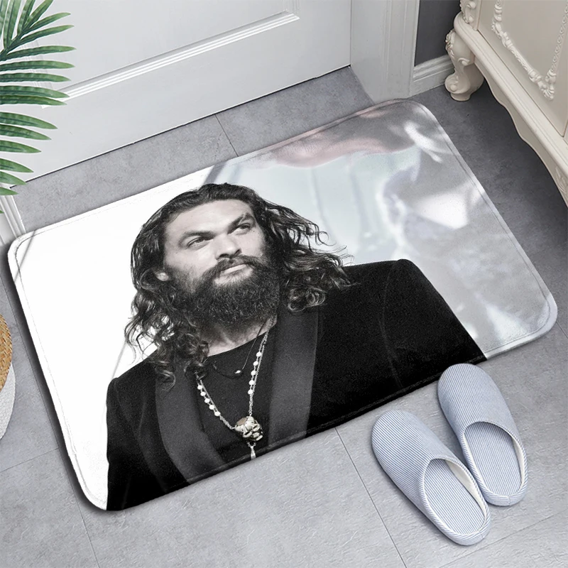 Jason Momoa Doormat Floor/Bath/Kitchen/Beach Mat Flannel Sponge Fabric ...