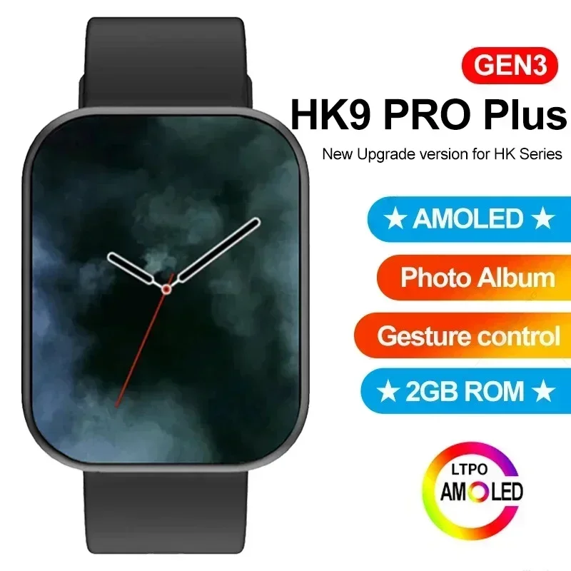 Reloj-inteligente-AMOLED-HK9-Pro-Plus-para-hombre-dispositivo-con-almacenamiento-de-2GB-IWO-9 ...