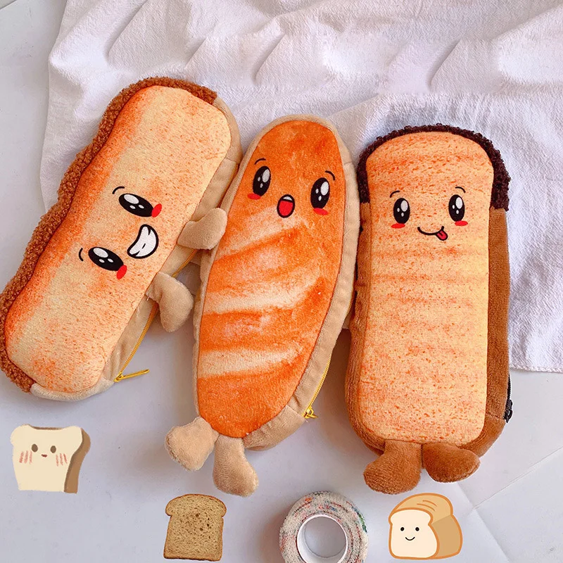 Plush-Bread-Pencil-Case-Cute-Lovely-Pencil-Case-for-Girls-Student ...