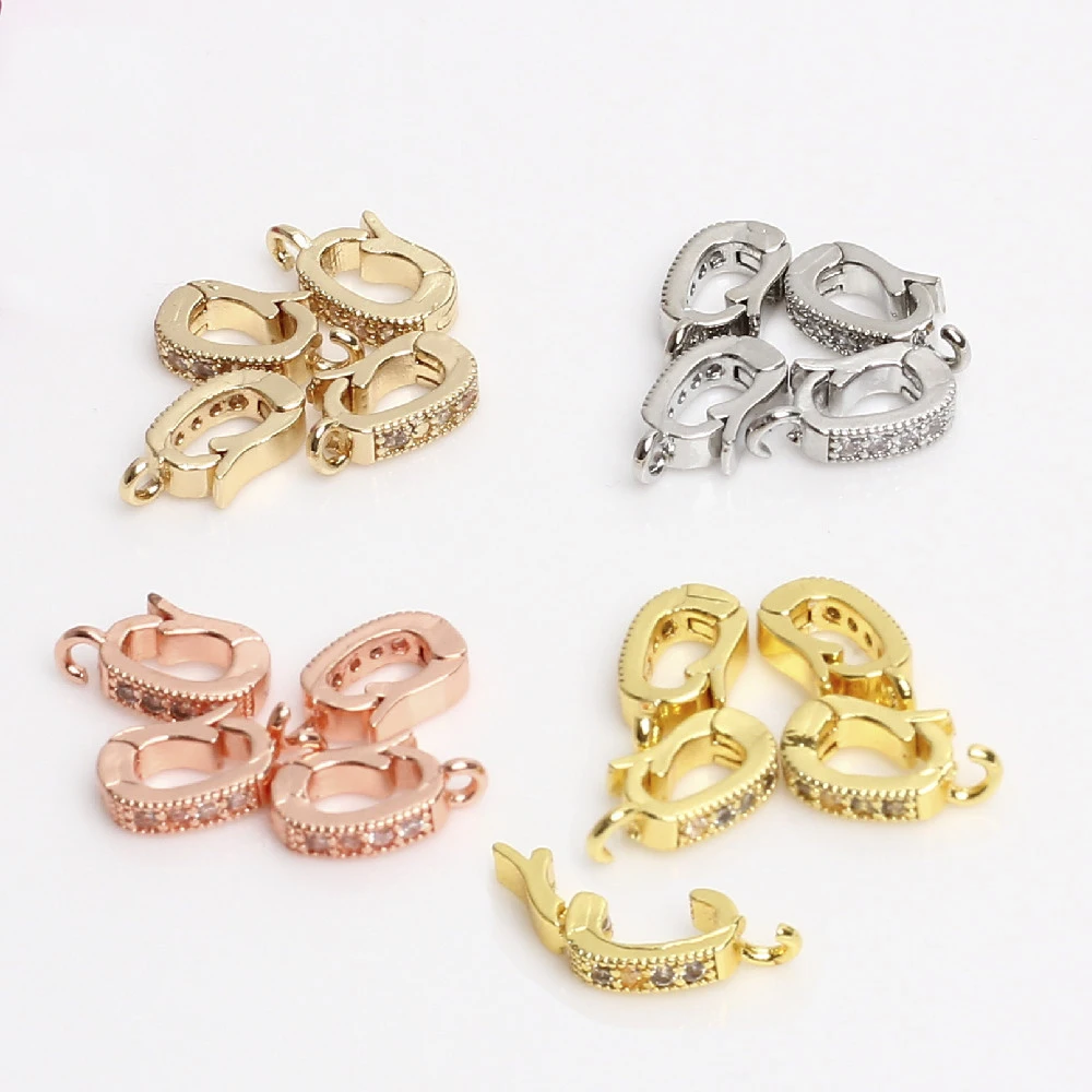 5Pcs-Copper-18K-Gold-Plated-Micro-Pave-Zircon-Pearl-Enhancer-Clips-Snap ...