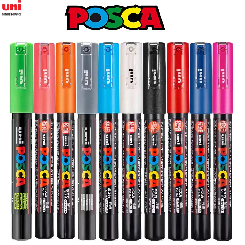 1pcs Uni Posca Paint Marker Pen,36 Colors PC-1M 0.7mm Extra Fine Bullet ...