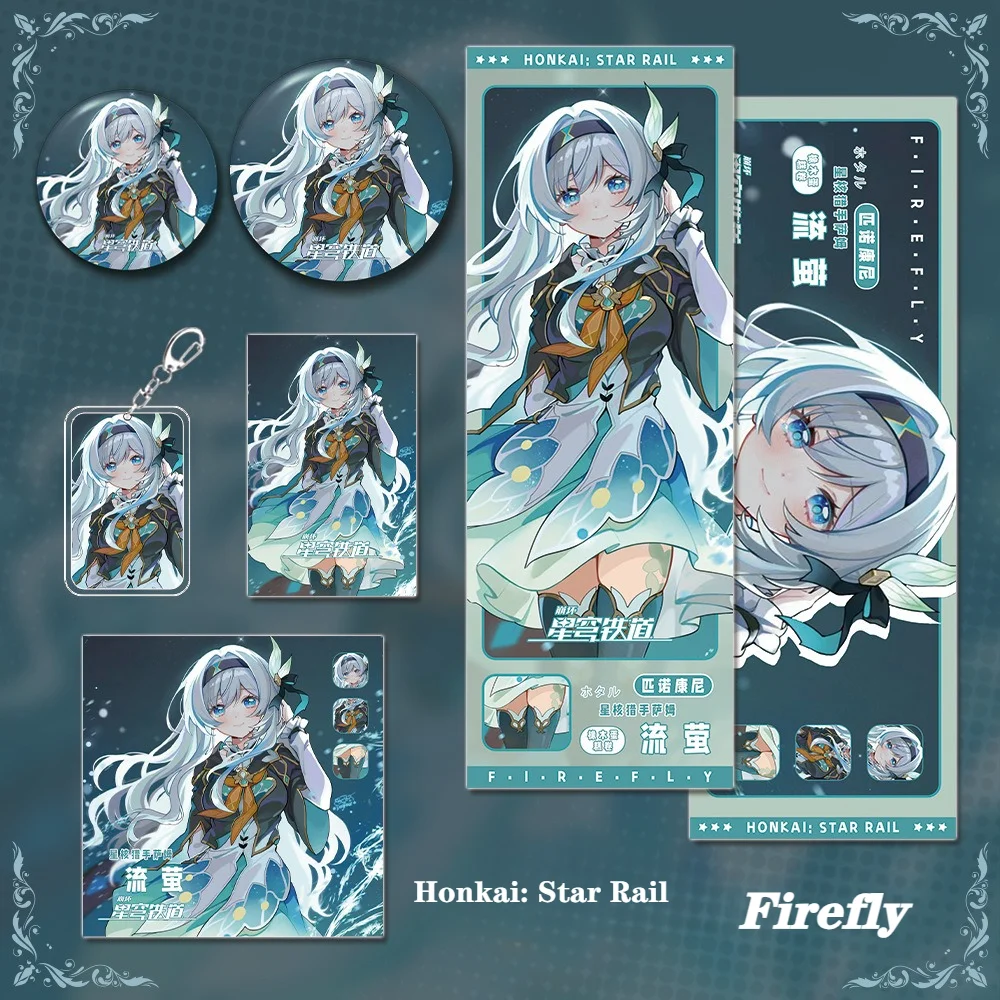 6pcs-1set-Firefly-Acrylic-Key-Chain-Game-Honkai-Star-Rail-Keychain ...