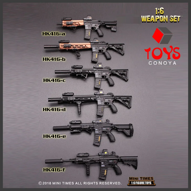 Minitimes-Mini-HK416-Arma-Militar-M4-Rifle-de-assalto-Escala-1-6-modelo-soldado-conjunto ...
