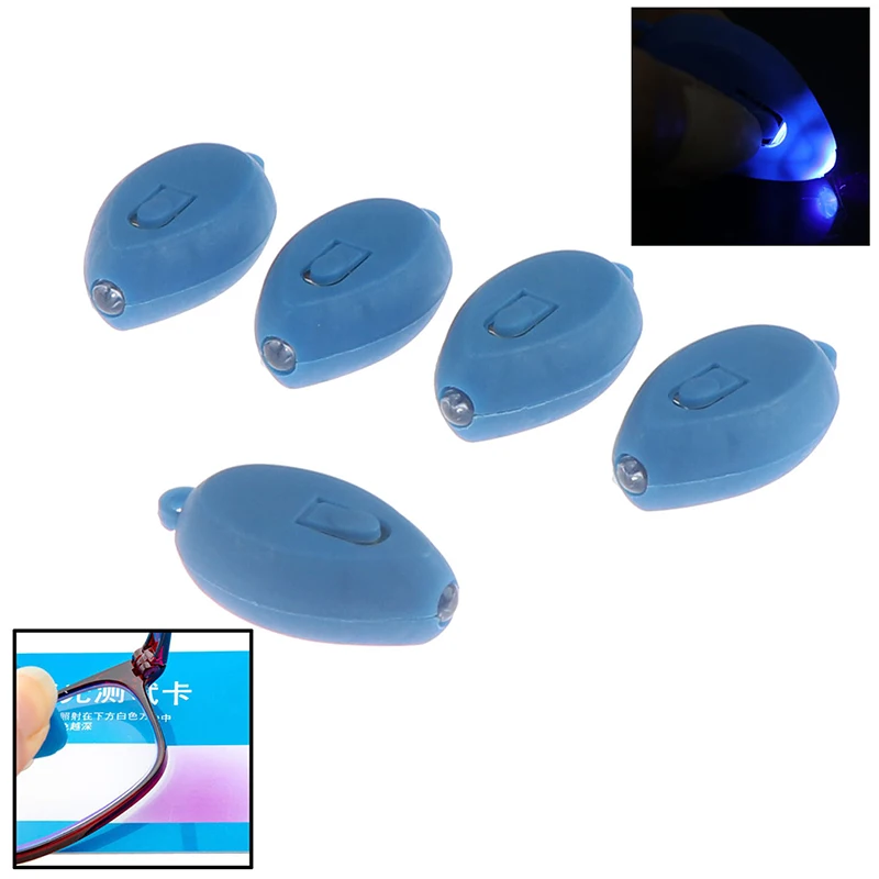 New-5pcs-Mini-UV-Keychain-LED-Key-Ring-Flash-Flashlight-Torch-Anti-Blue ...