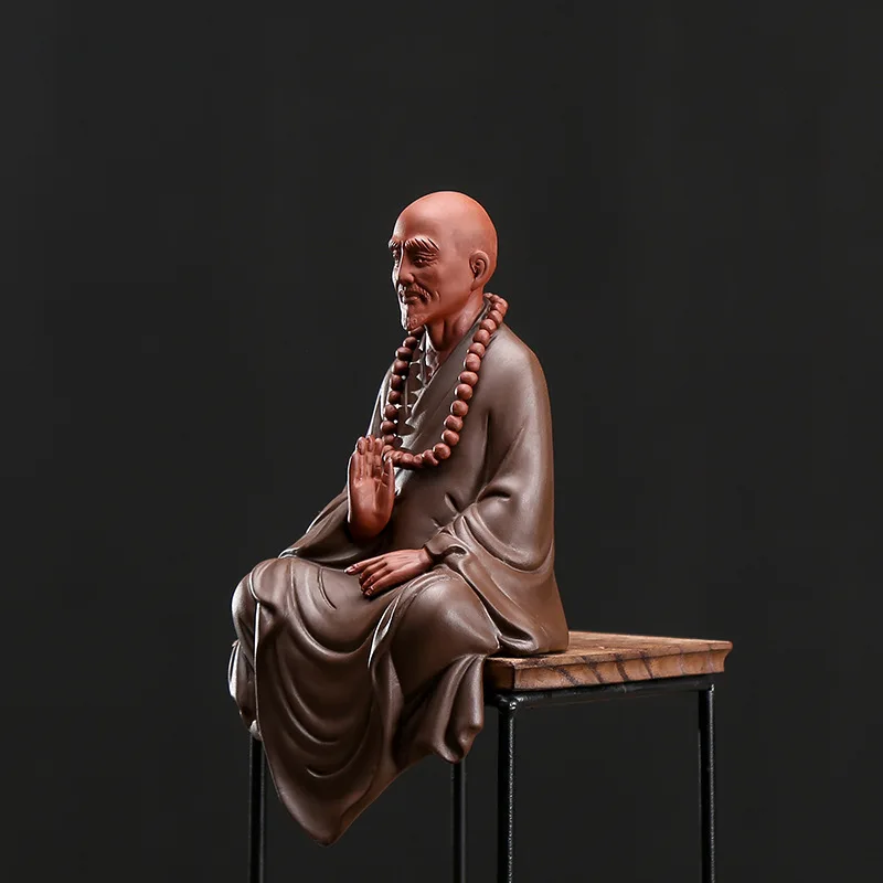Master Hong Yi Buddha Statue Sculptures Meditation Sitting Purple Sands ...