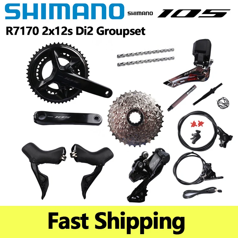 Shimano-105-Di2-R7170-2x12-Speed-R7100-Crank-170mm-172-5mm-50-34T-Rear ...