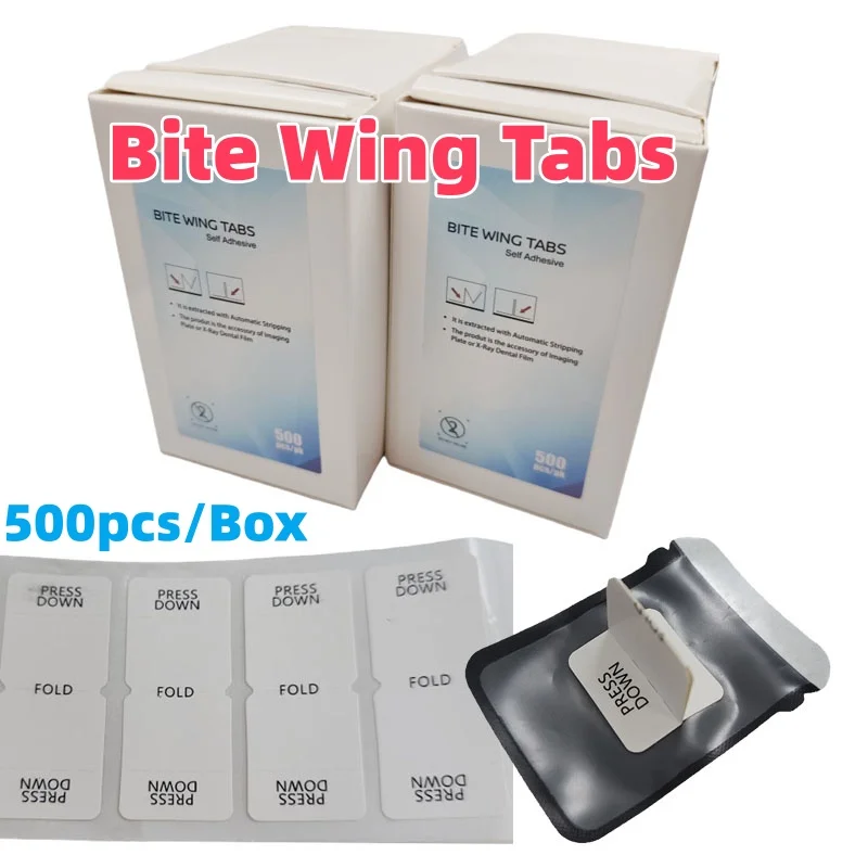 500 Tabs/Box Disposable Dental Bite Wing Tabs Self Adhesive For Dental ...