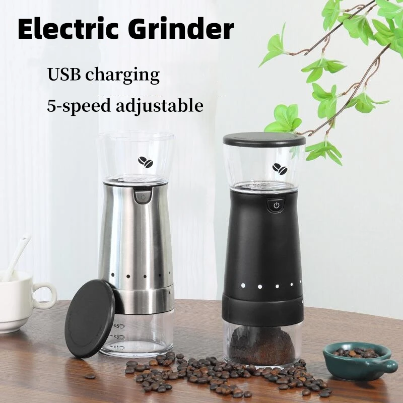 2023-New-Electric-Coffee-Grinder-USB-Rechargeable-Stainless-Steel ...