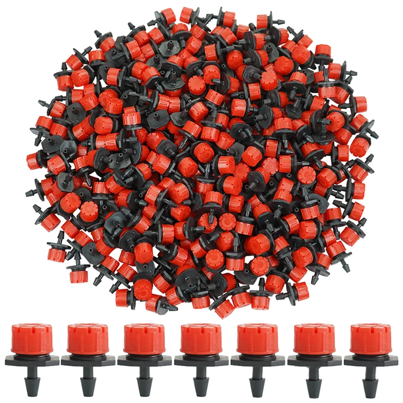 50PCS-1-4-Barb-Red-Adjustable-Nozzles-Garden-Watering-Irrigation ...