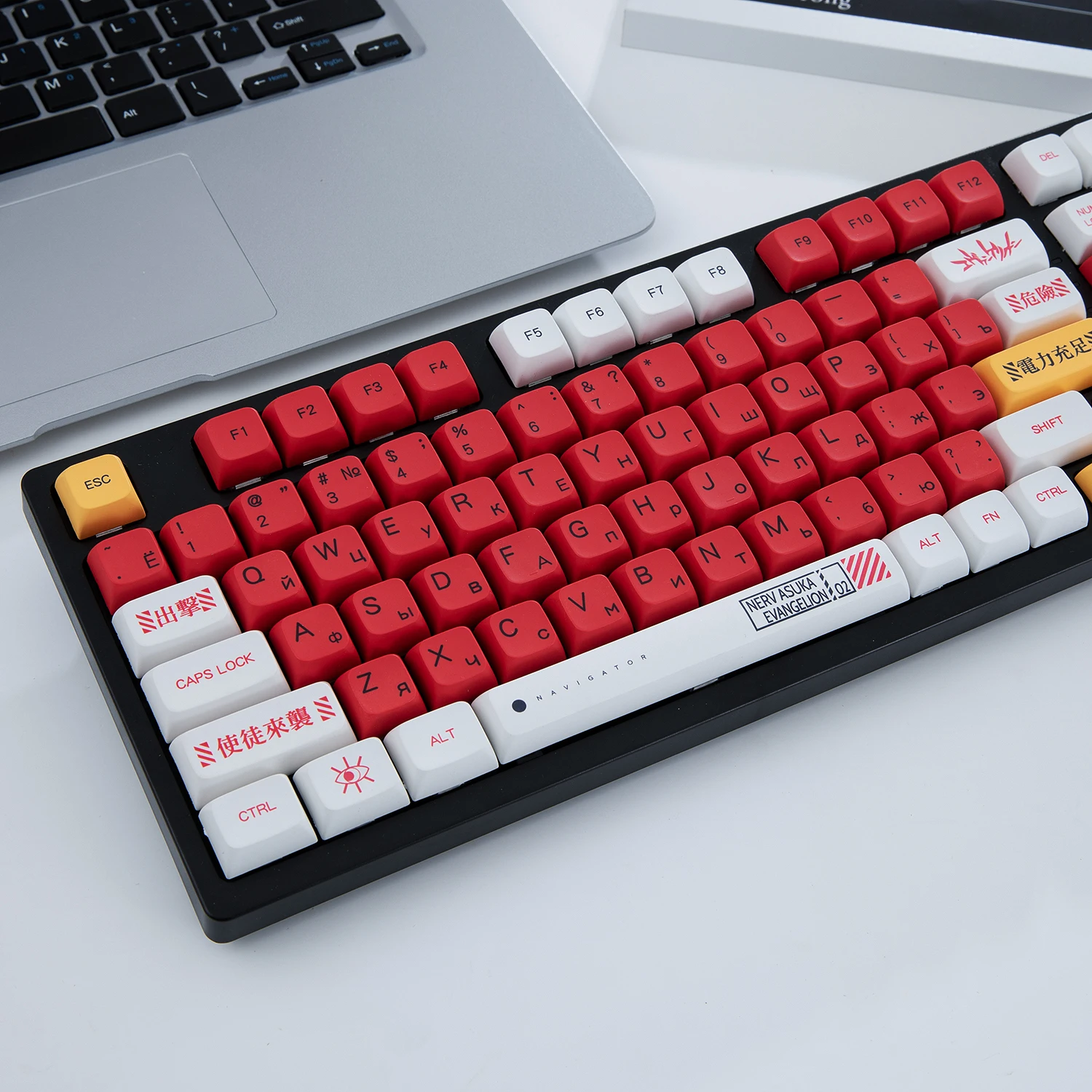 EVA02 Russian Keycaps Red EVA Second Machine PBT Sublimation XDA ...