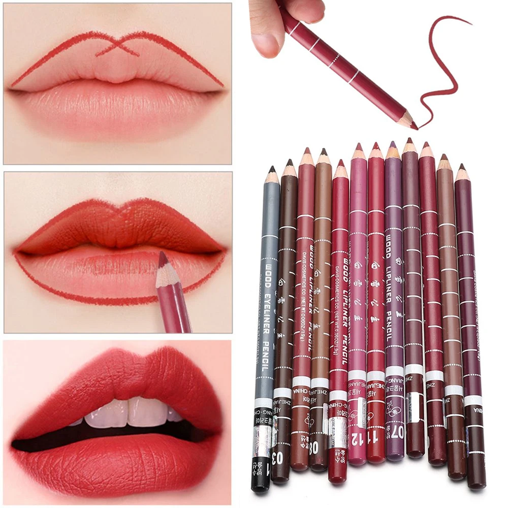 Cheap-Lip-Pencil-Permanent-Waterproof-Lip-liner-Professional-Coloured ...