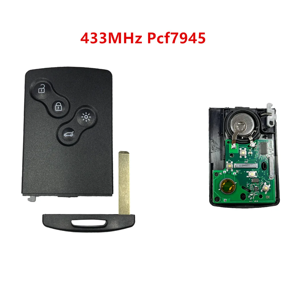 4-Buttons-Car-Remote-Key-433MHz-Pcf7945-Passive-Keyless-Go-Entry-Smart ...