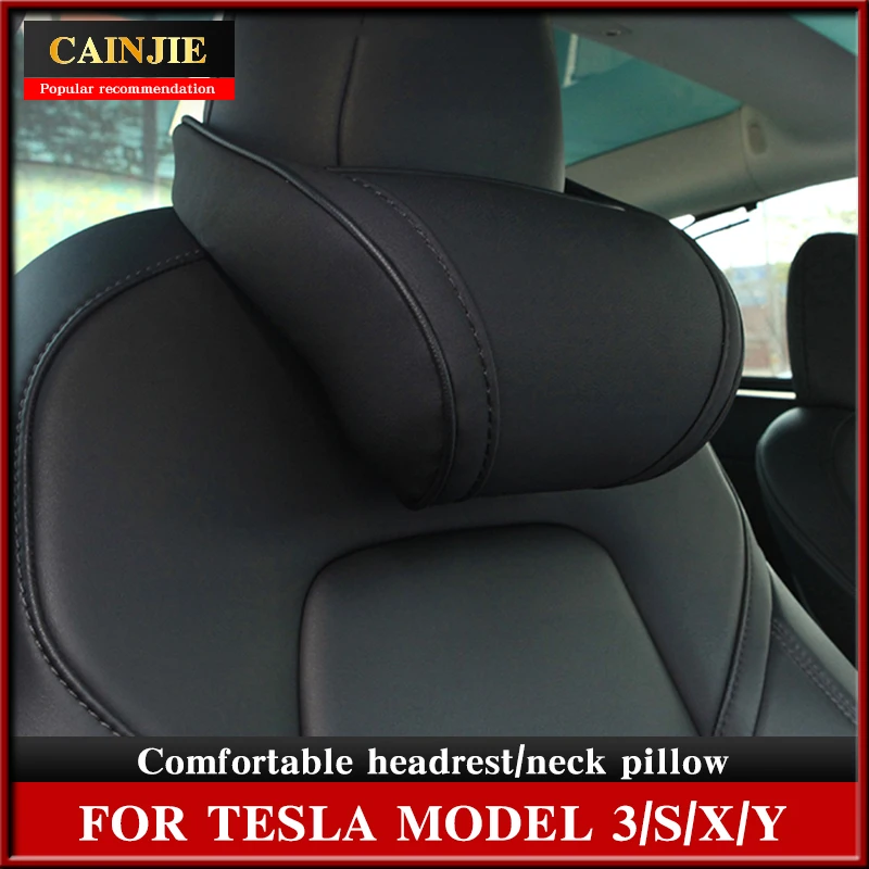 For Tesla Model 3 2022 Accessories Headrest Leather Model Y X S Memory ...