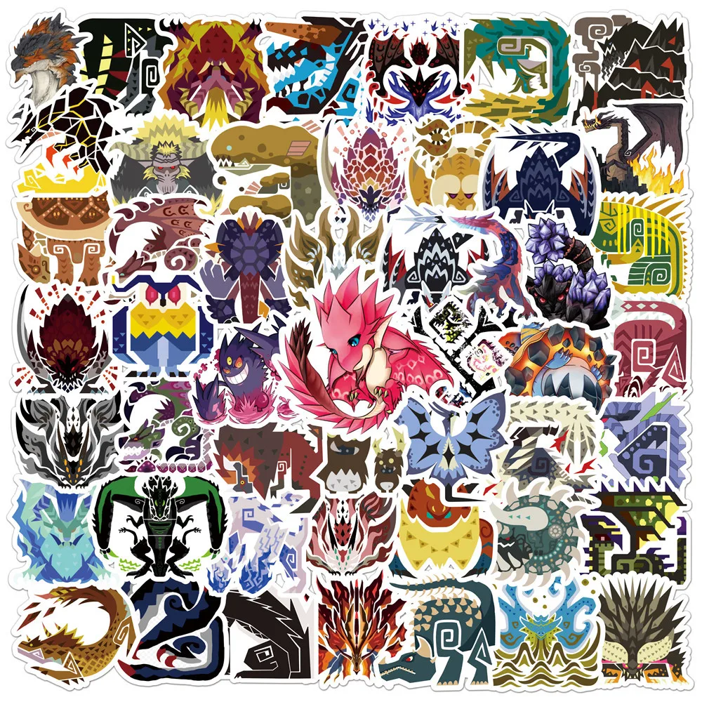100Pcs-Hot-Game-Monster-Hunter-Stickers-For-Skateboard-Gift-Bicycle ...