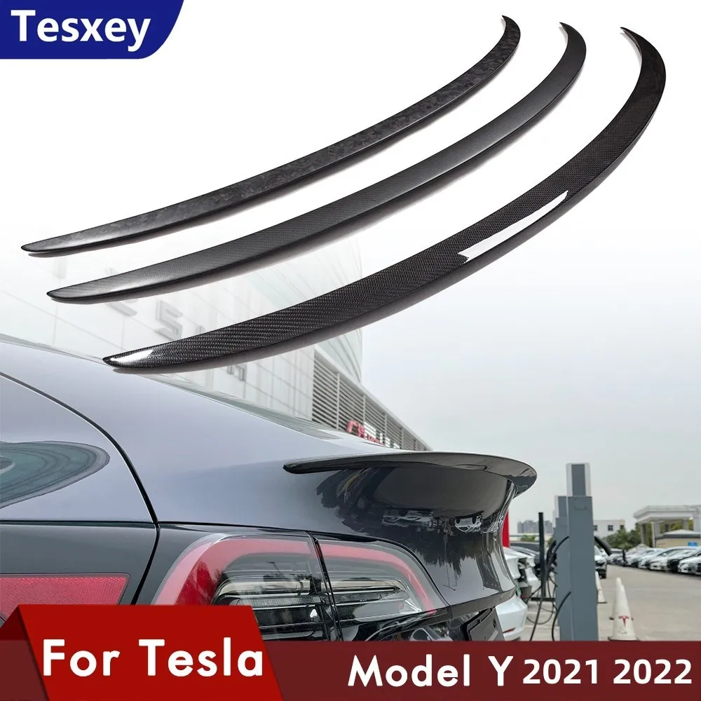 For Tesla Model Y Spoiler 2021 2022 Accessories Model Y Spoiler Real ...