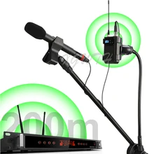 800 Channels Digital UHF Wireless Microphone System Condenser Cardioid ...