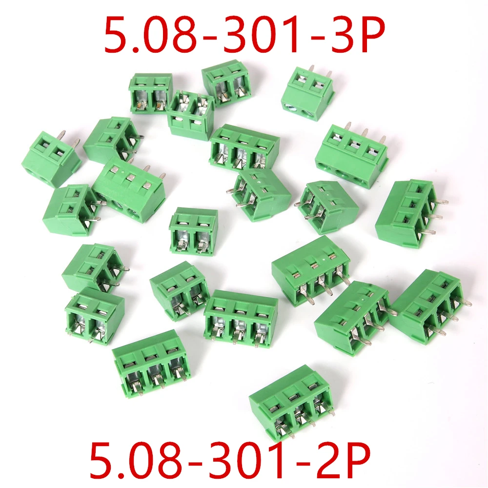 50PCS-100PCS-Lot-5-08-301-2P-3P-Connecting-Terminal-PCB-Terminal-Block ...