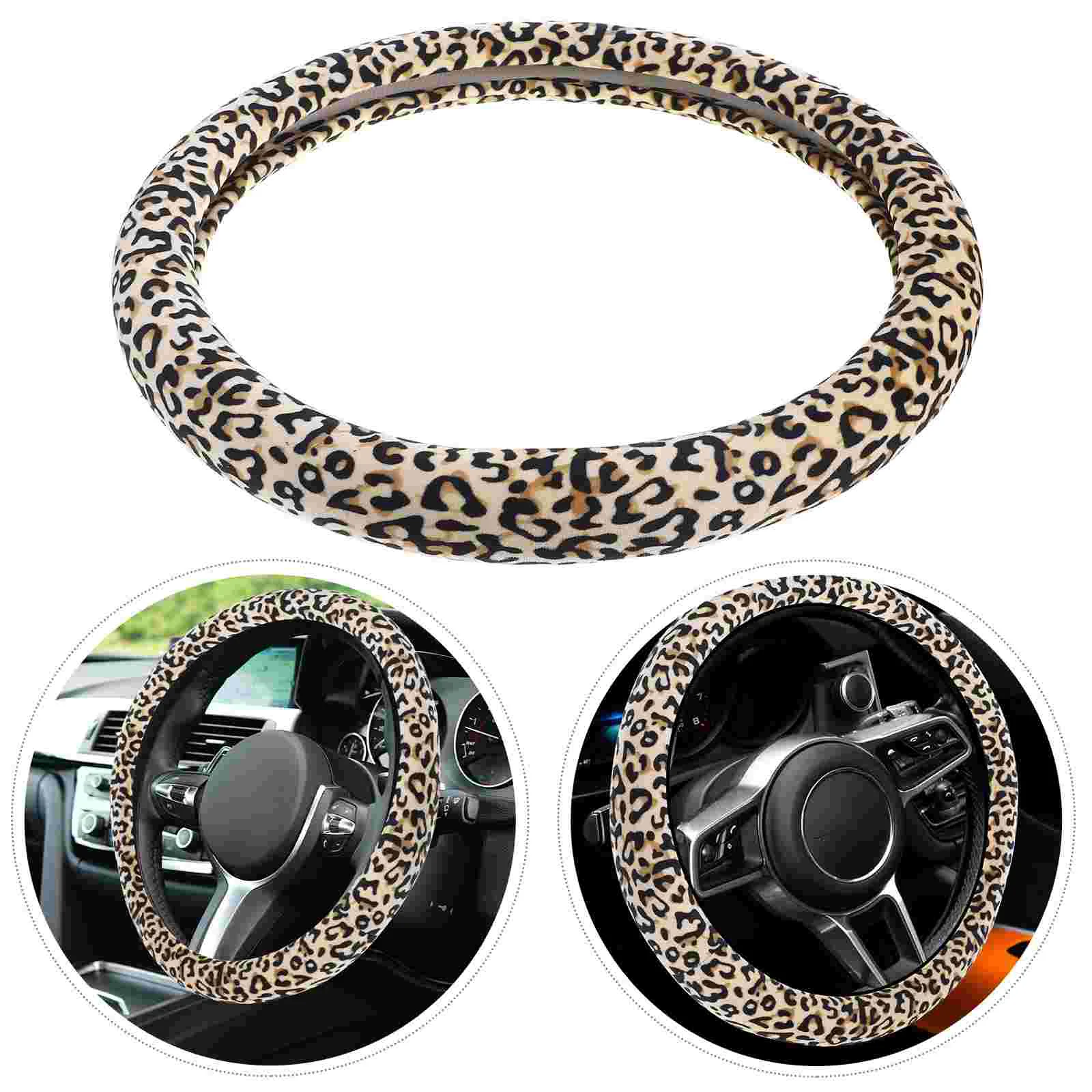 Cars-Steering-Wheel-Cover-Auto-Universal-Leopard-Print-21X21X8CM-Sleeve ...