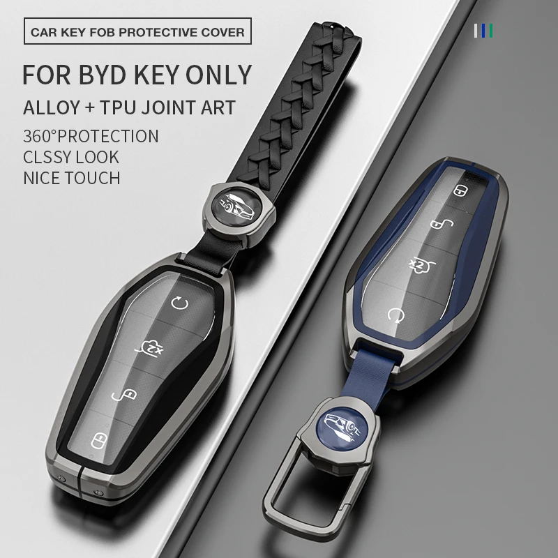 High Quality Car Key Case For BYD Qin Plusdmi Atto 3 Han EV Dolphin 4 ...
